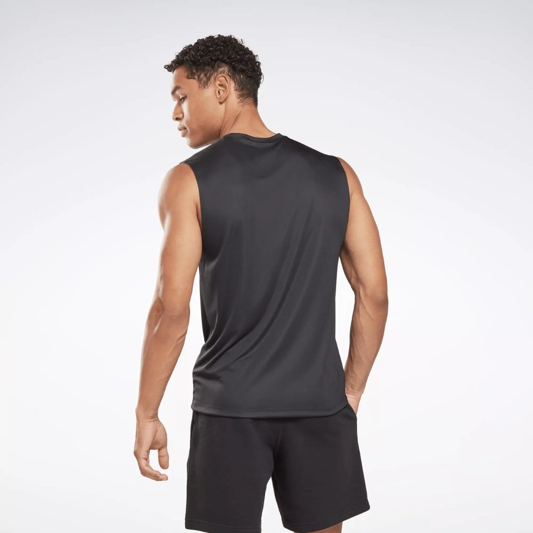 Reebok Men Training Sleeveless Tech T-Shirt - Black