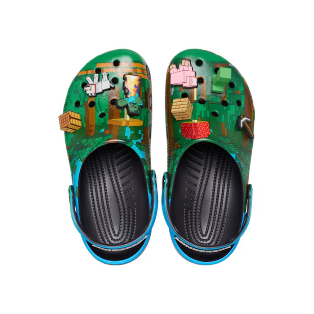 Crocs Minecraft Classic Clog Kids Green - Exclusive Jibbitz