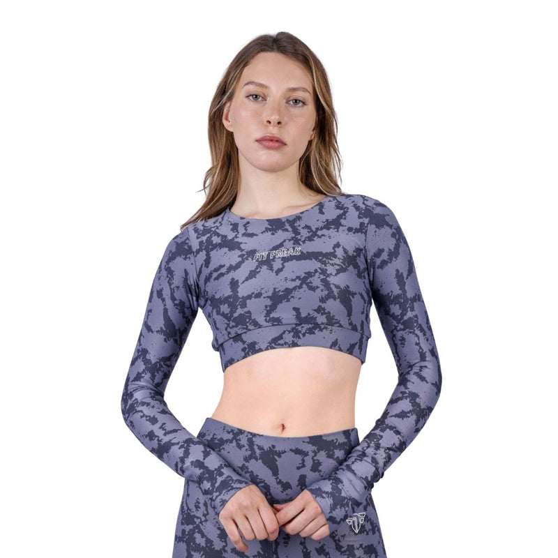 Fit Freak Women Camouflage Long Sleeve Top
