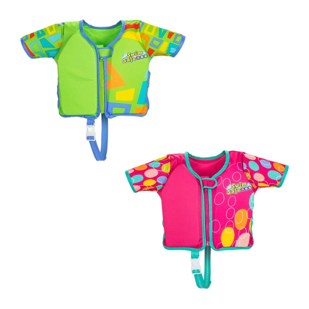 Bestway Swim Safe ABC Textile Sleeves Level B Aqua Star Life Jacket