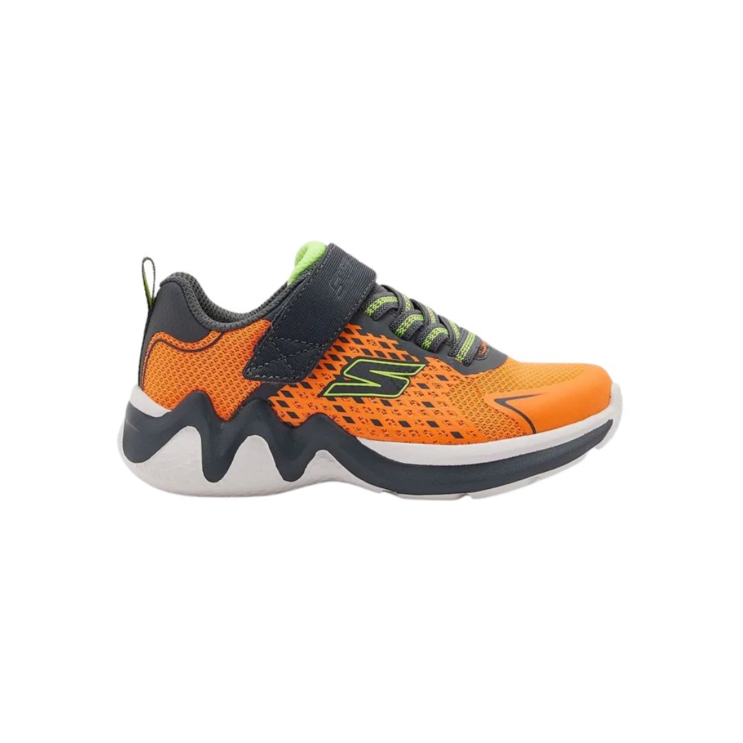 Skechers Wave Tek Kids' Lifestyle Shoes Orange - Grey