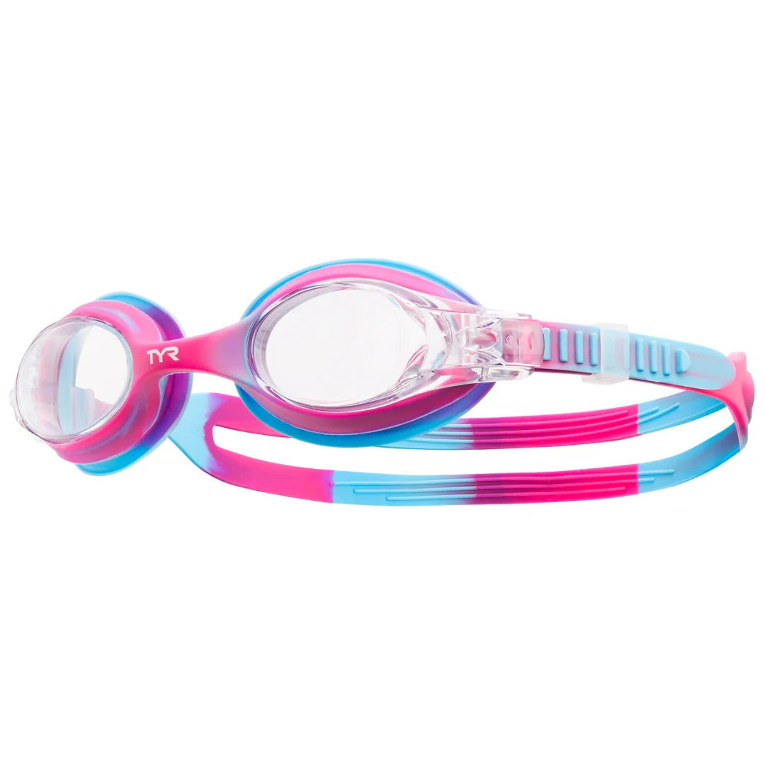 TYR Swimple Tie Dye Swimming’ Goggles -Pink/Blue