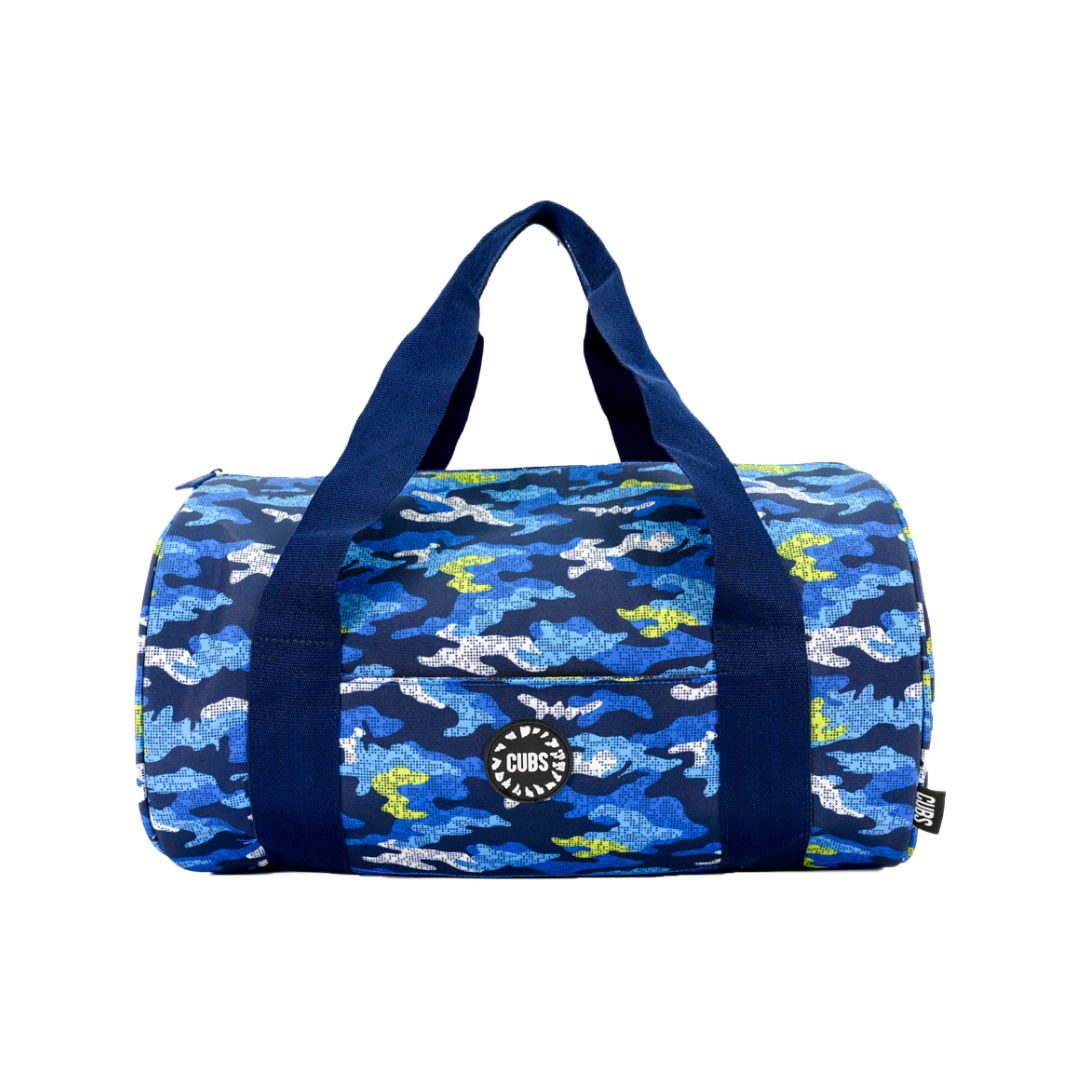 CUBS Unisex Camouflage Blue Medium Duffel Bag