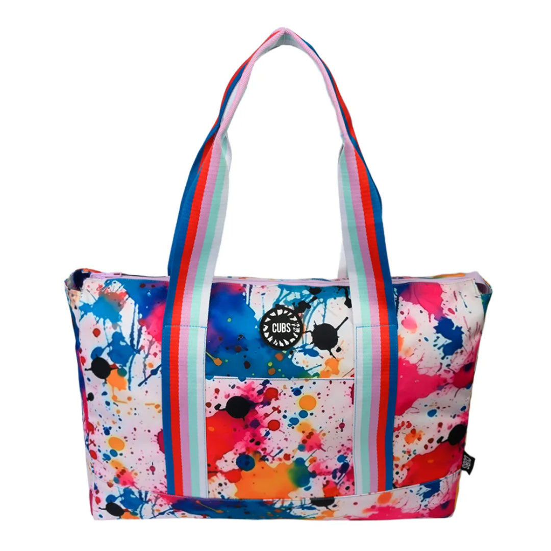 Cubs Blue Tie Dye & Splashing Paint Double Face Women's Tote Bag - Blue ...