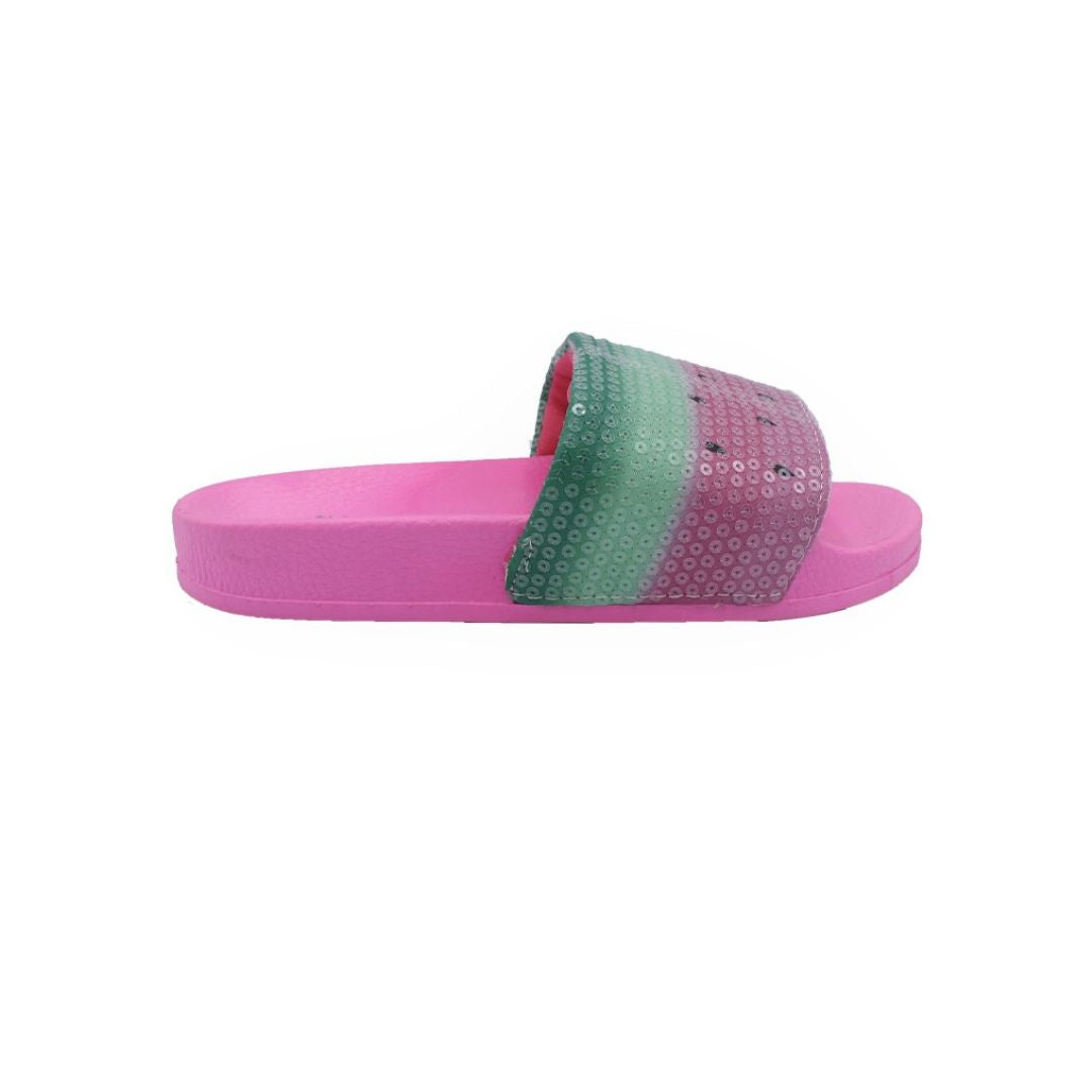 CUBS Watermelon Sequin Slides