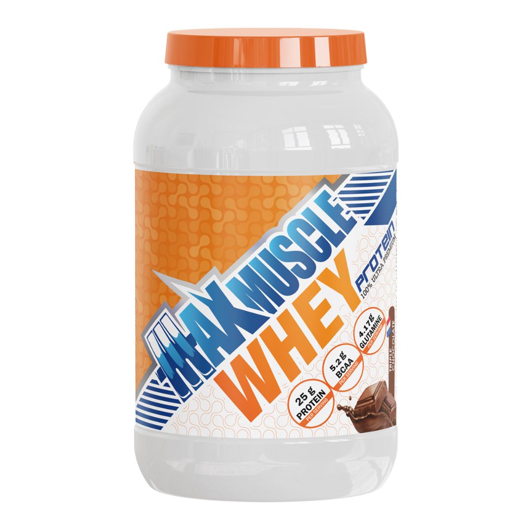 Max Muscle Whey Protein-30Serv.-1050G-French Triple Chocolate