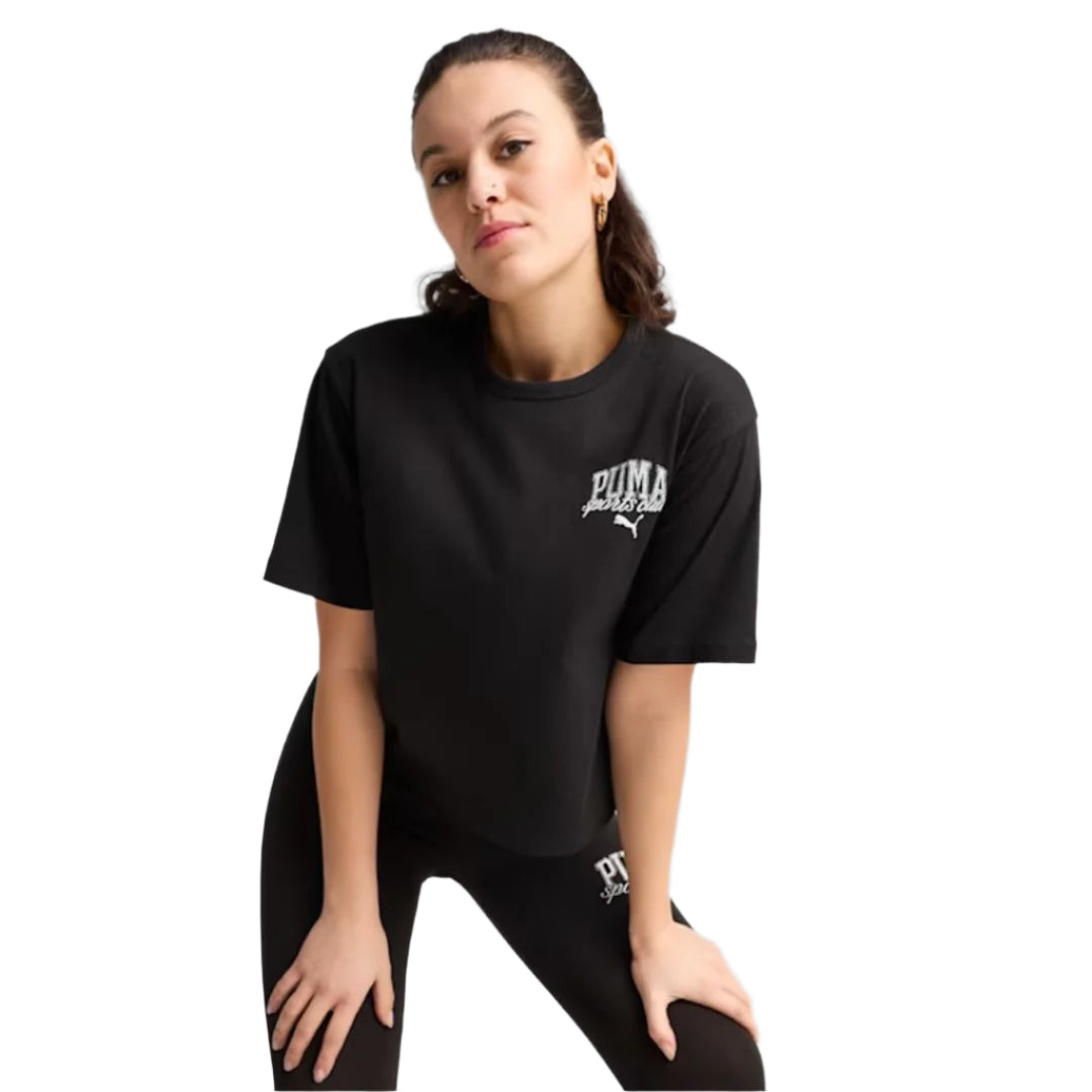 Puma CLASS Women's Relaxed Fit Crop Tee -Black