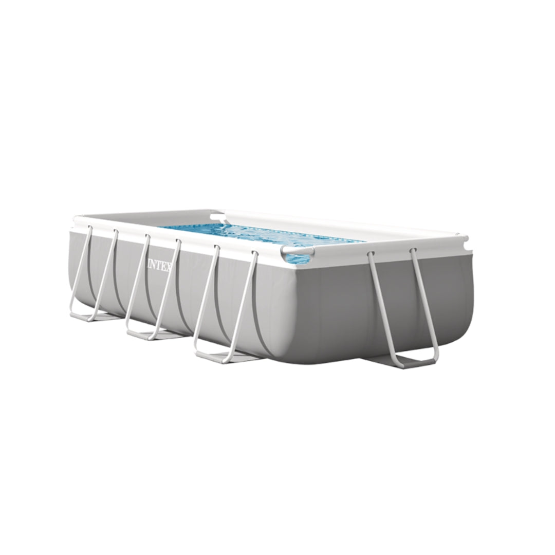 Intex Rectangular Prism Frame Pool 3m x 1.75m x 80cm - Light Grey