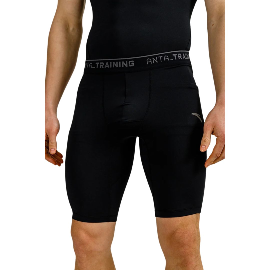 Anta Men's Tight Compression Shorts -Black