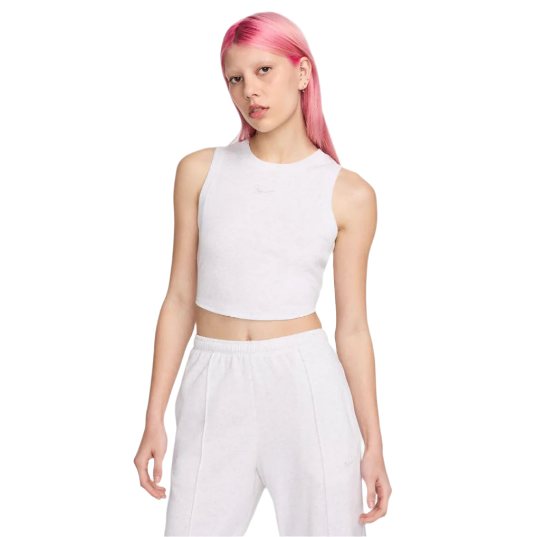 Nike Sportswear Chill Knit Women's Cropped Ribbed Tank Top Pink