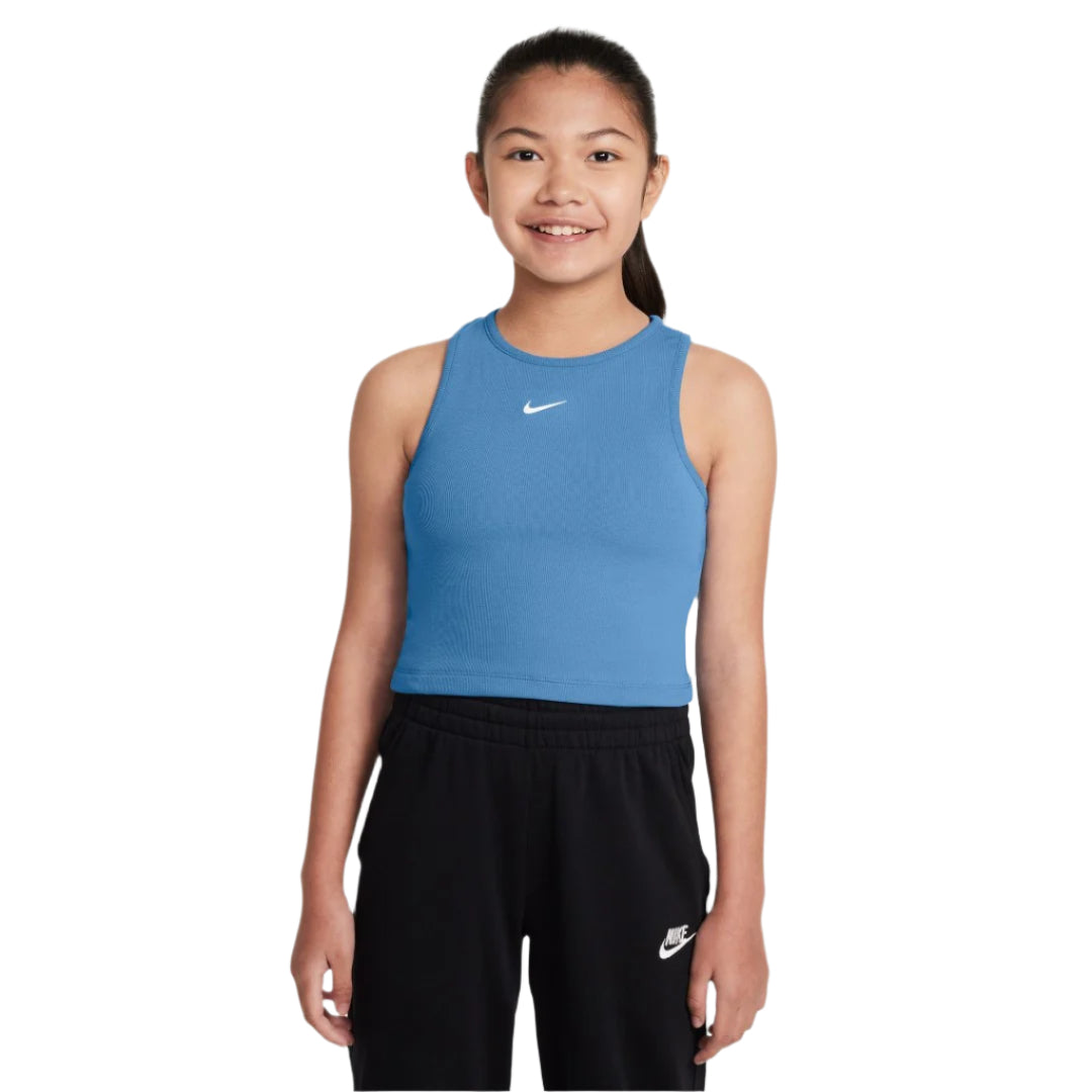 Nike Sportswear Girls' Ribbed Tank Top Blue