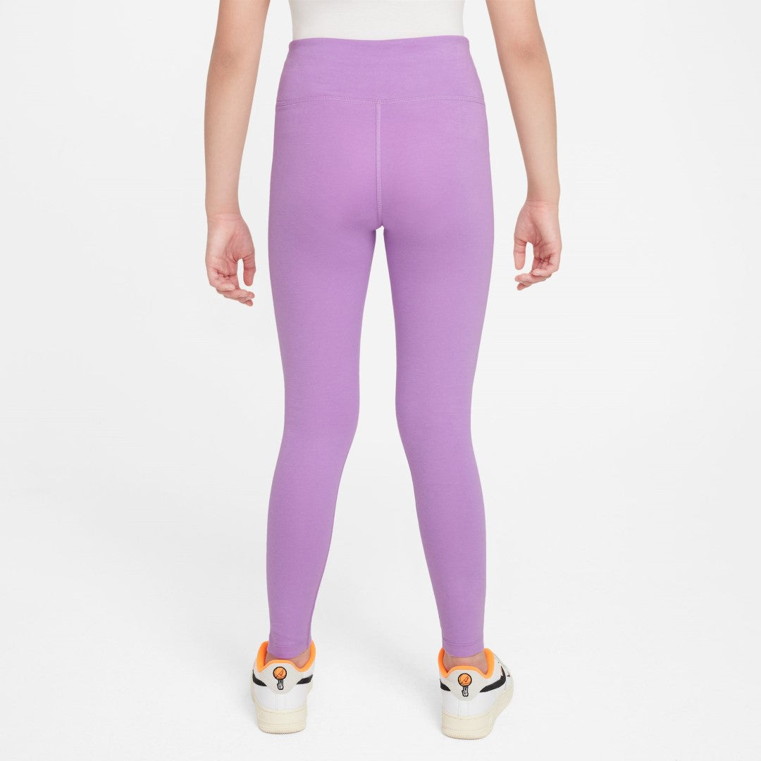 Nike Sportswear Classic Girls' High-Waisted Leggings Purple