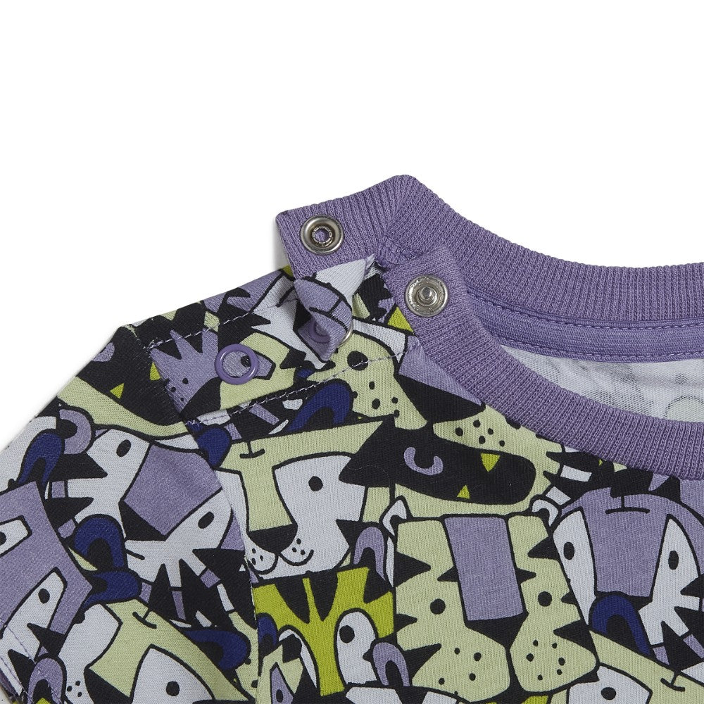 ADIDAS PRINTED SUMMER GIRLS SET