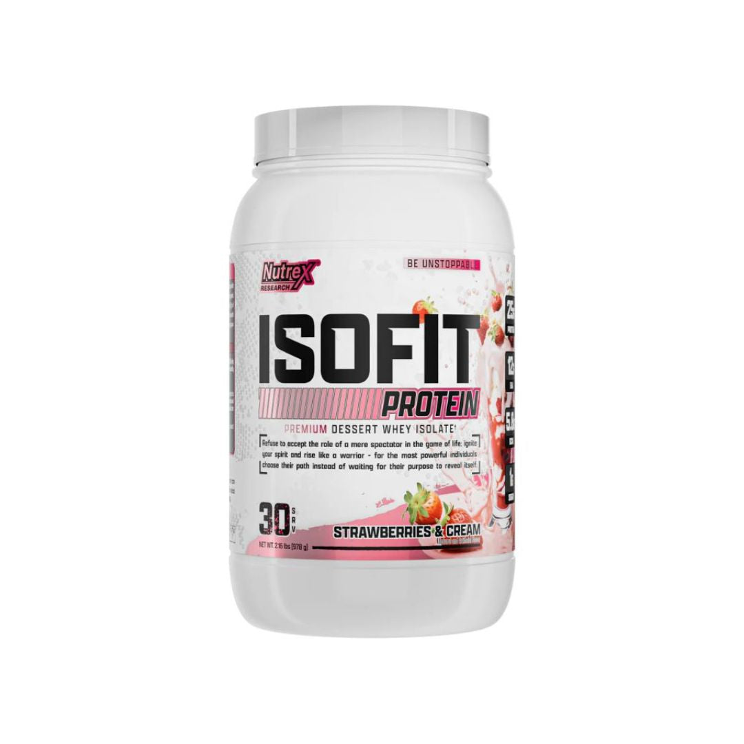 Iso Fit Whey Protein Isolate 2 Lbs - Strawberry & Cream - 30 Servings