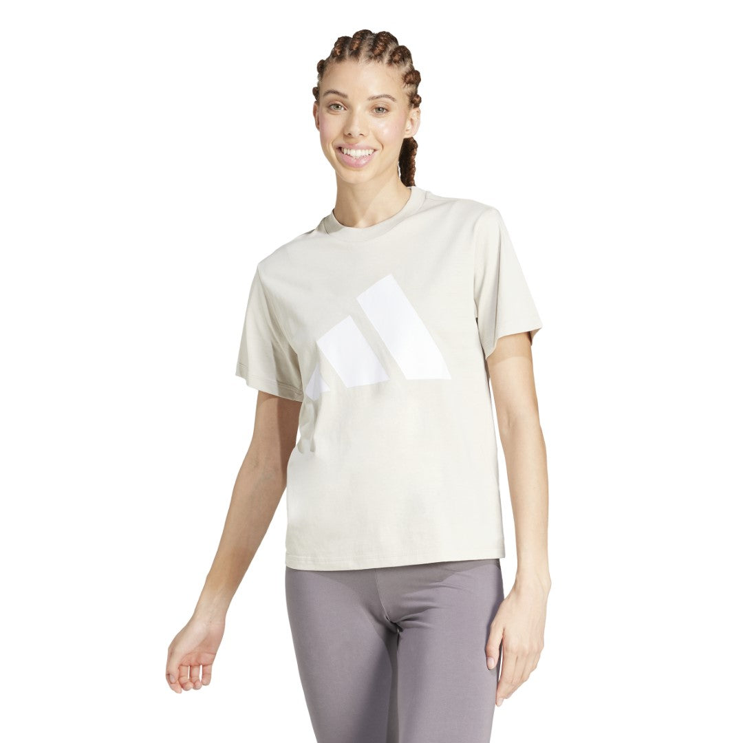 adidas Essentials Big Logo Cotton T-Shirt Women Grey
