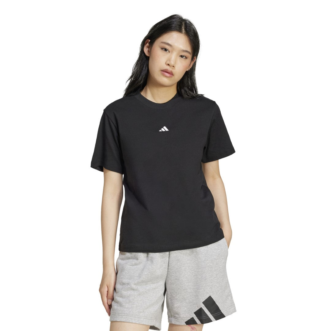 adidas Essentials Small Logo Cotton T-Shirt Women Black
