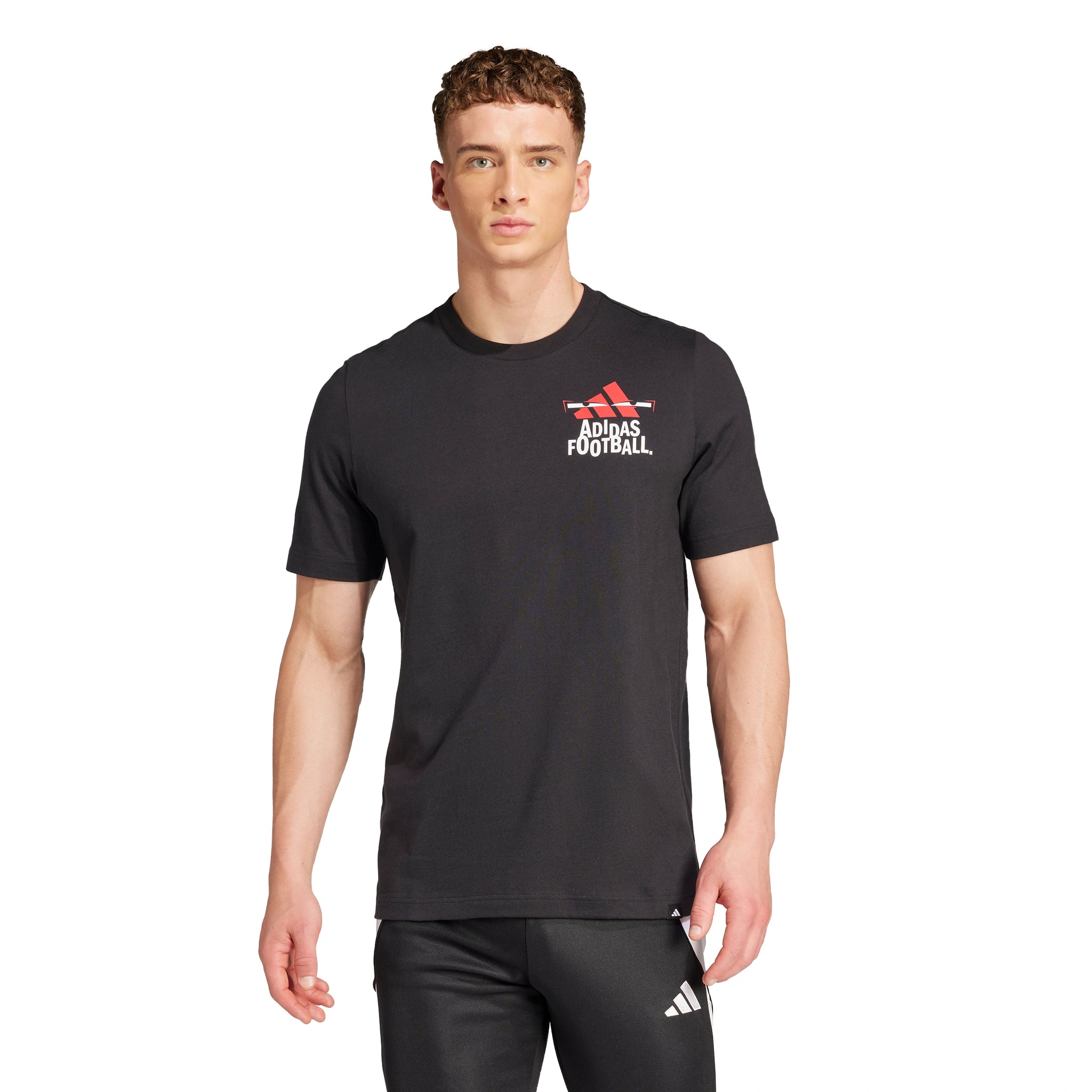 adidas Football Graphic Tee Men Black