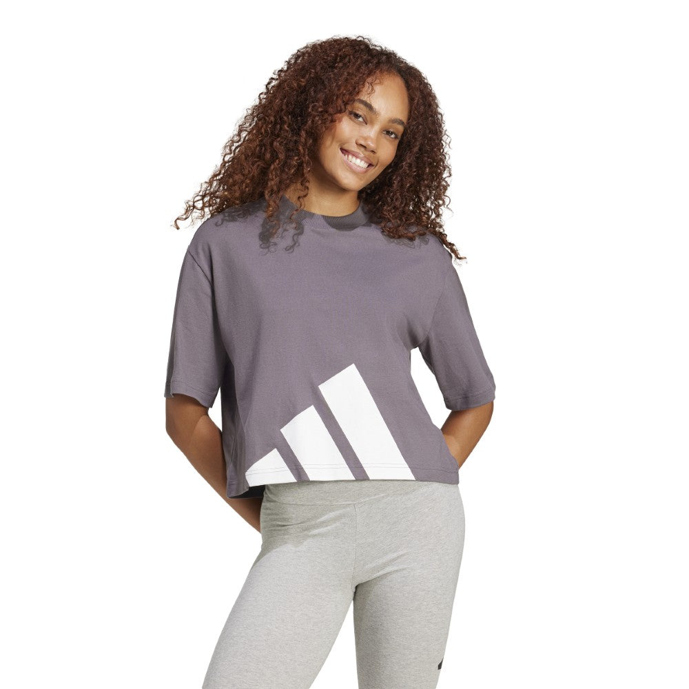adidas Essentials Big Logo Boyfriend T-Shirt Grey