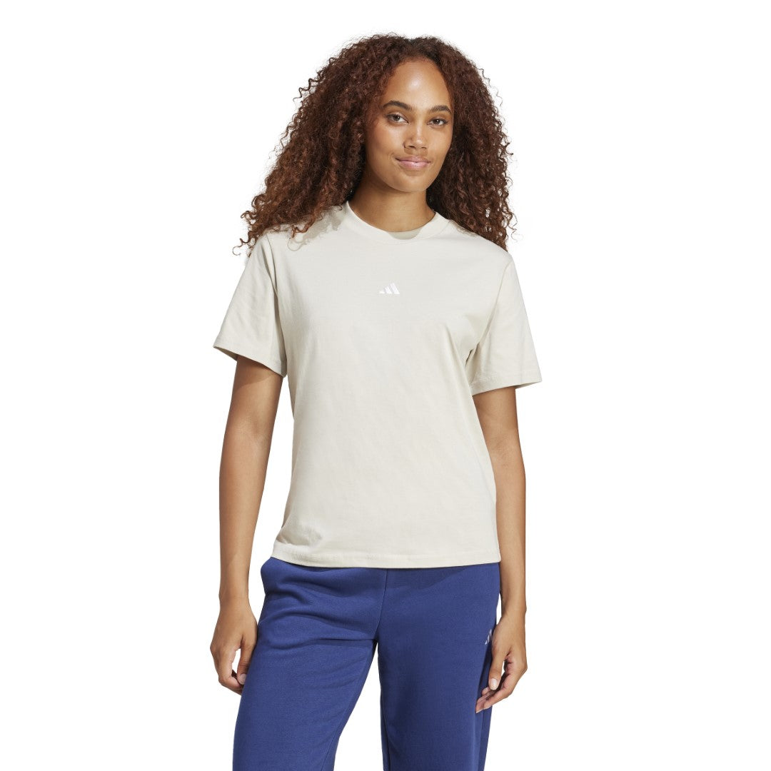 adidas Essentials Small Logo Cotton T-Shirt Women Grey
