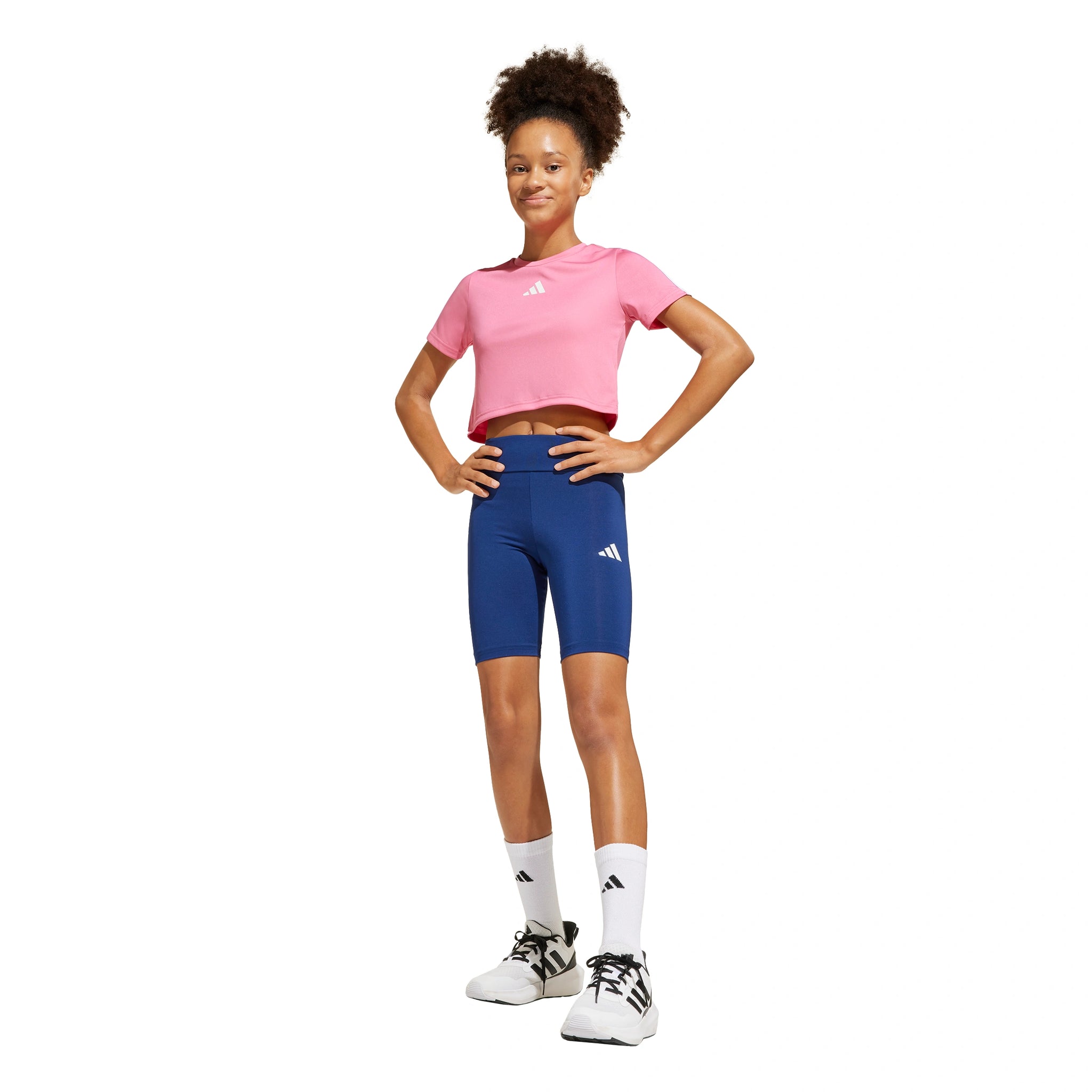 adidas Train Essentials 3-Stripes Tee Set Kids Kids Pink