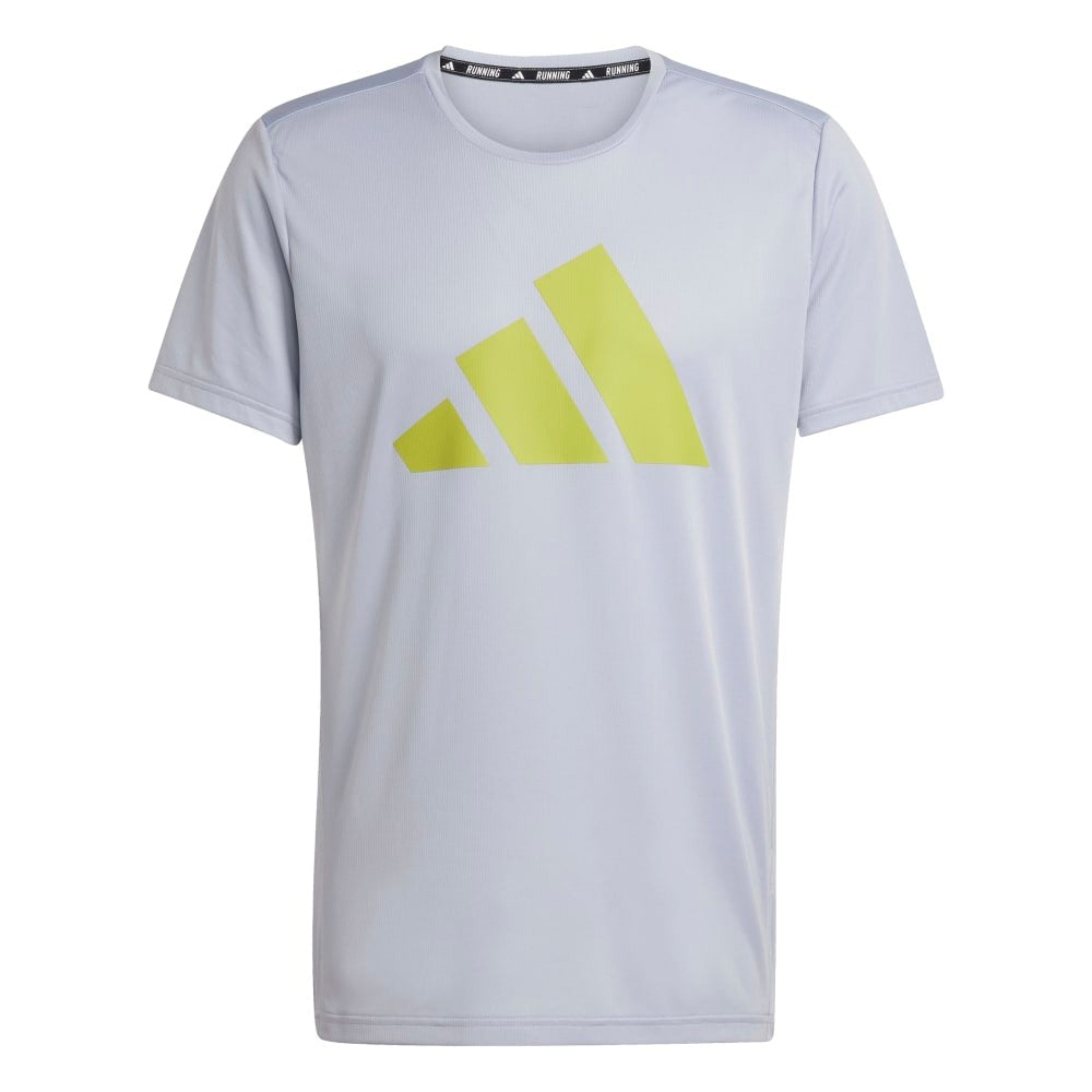 adidas run it t-shirt male grey