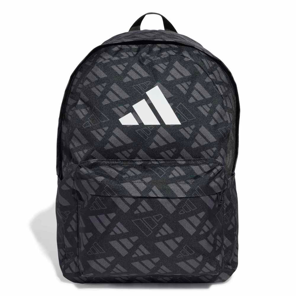 adidas Classic Monogram Graphic Backpack - Black | Gym & Travel