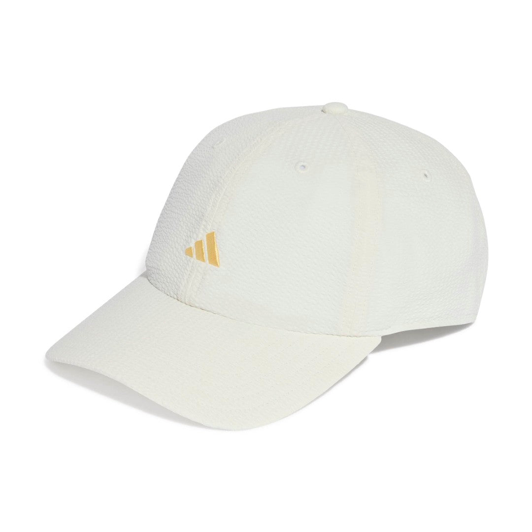adidas Seersucker Dad Cap White - Trendy Recycled Hat
