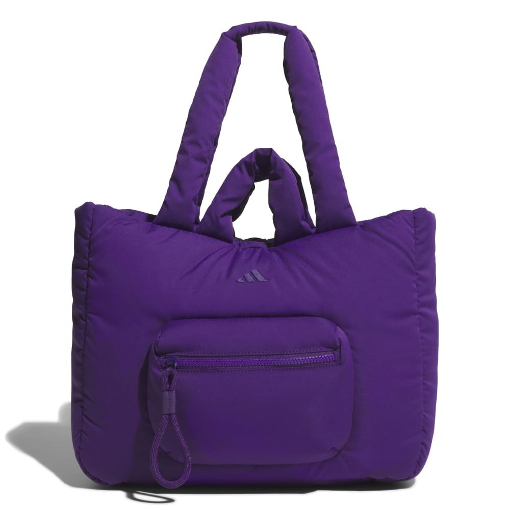 adidas must haves puffy tote bag unisex purple