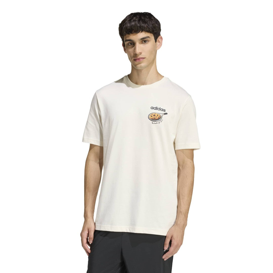 adidas Snack Cookie Graphic Men's T-Shirt - White - Comfy & Playful