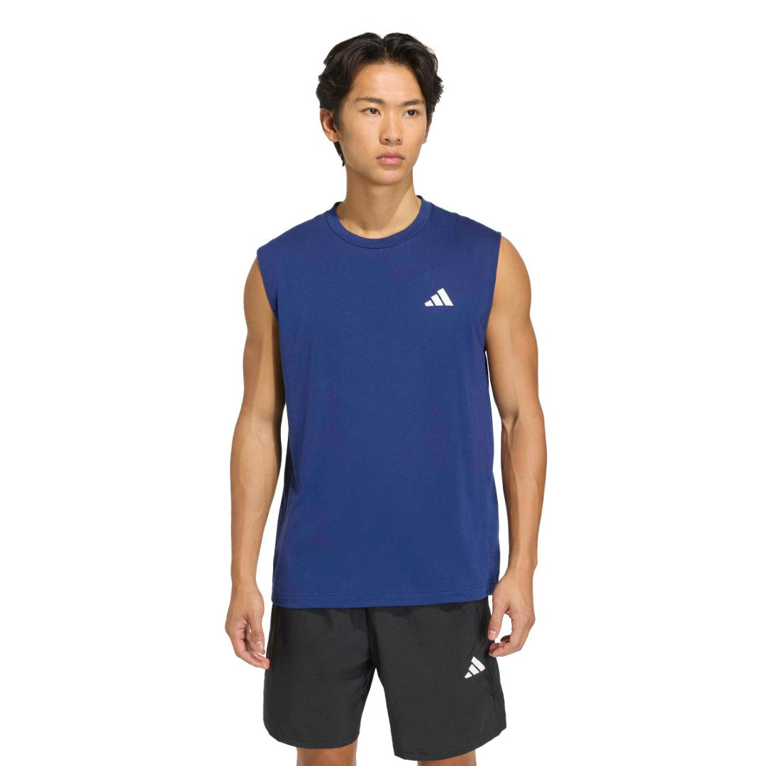 adidas Workout Essentials Feelready Sleeveless T-Shirt - Blue ...