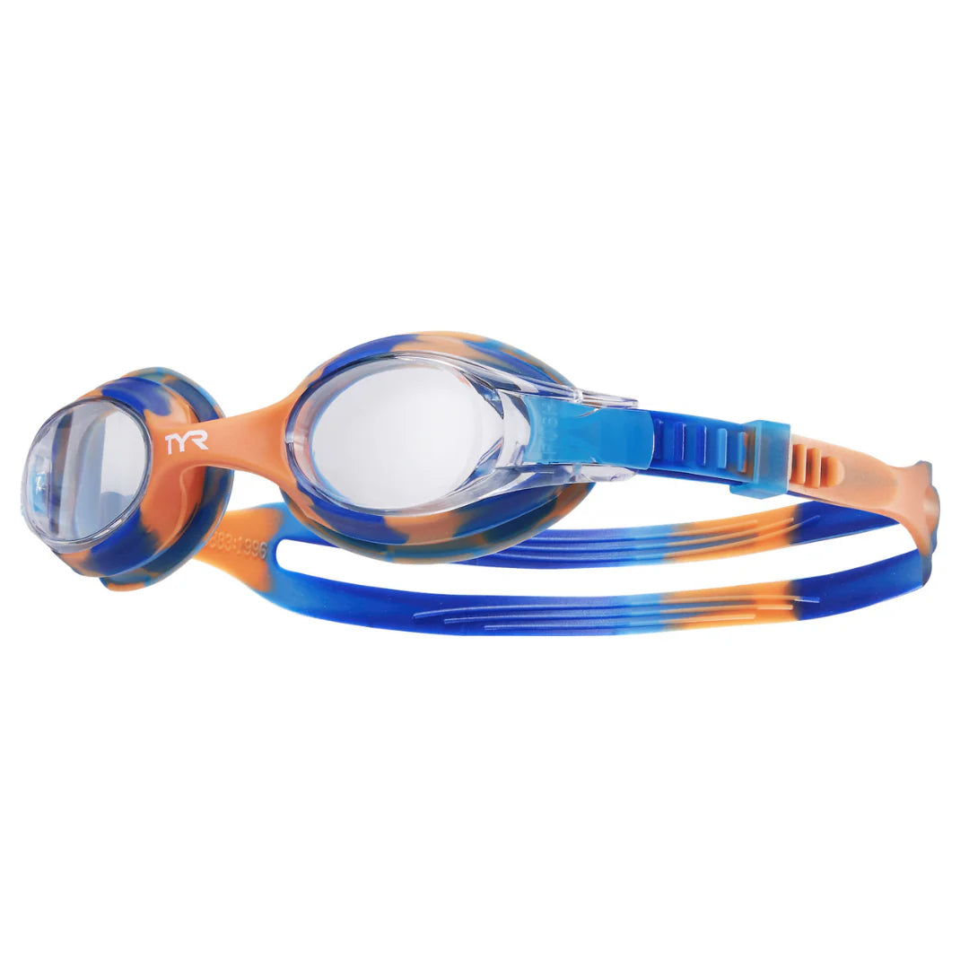 TYR Swimple Tie Dye Kids’ Goggles -Blue/Orange