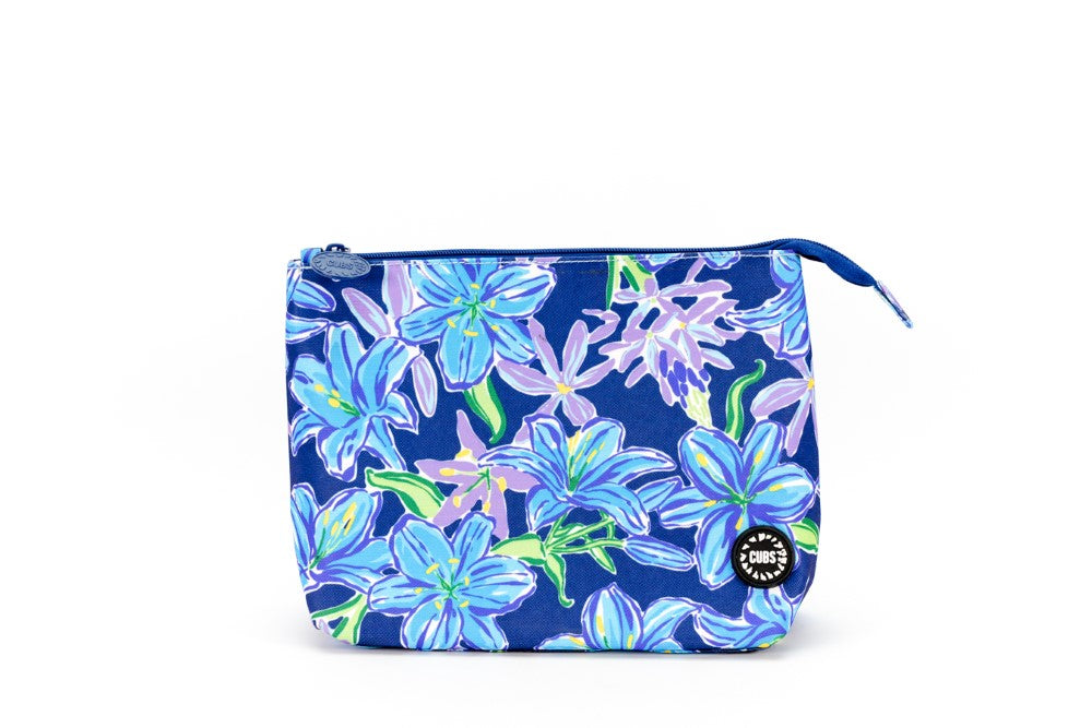 CUBS Girls Purple Lillies Medium Pouch