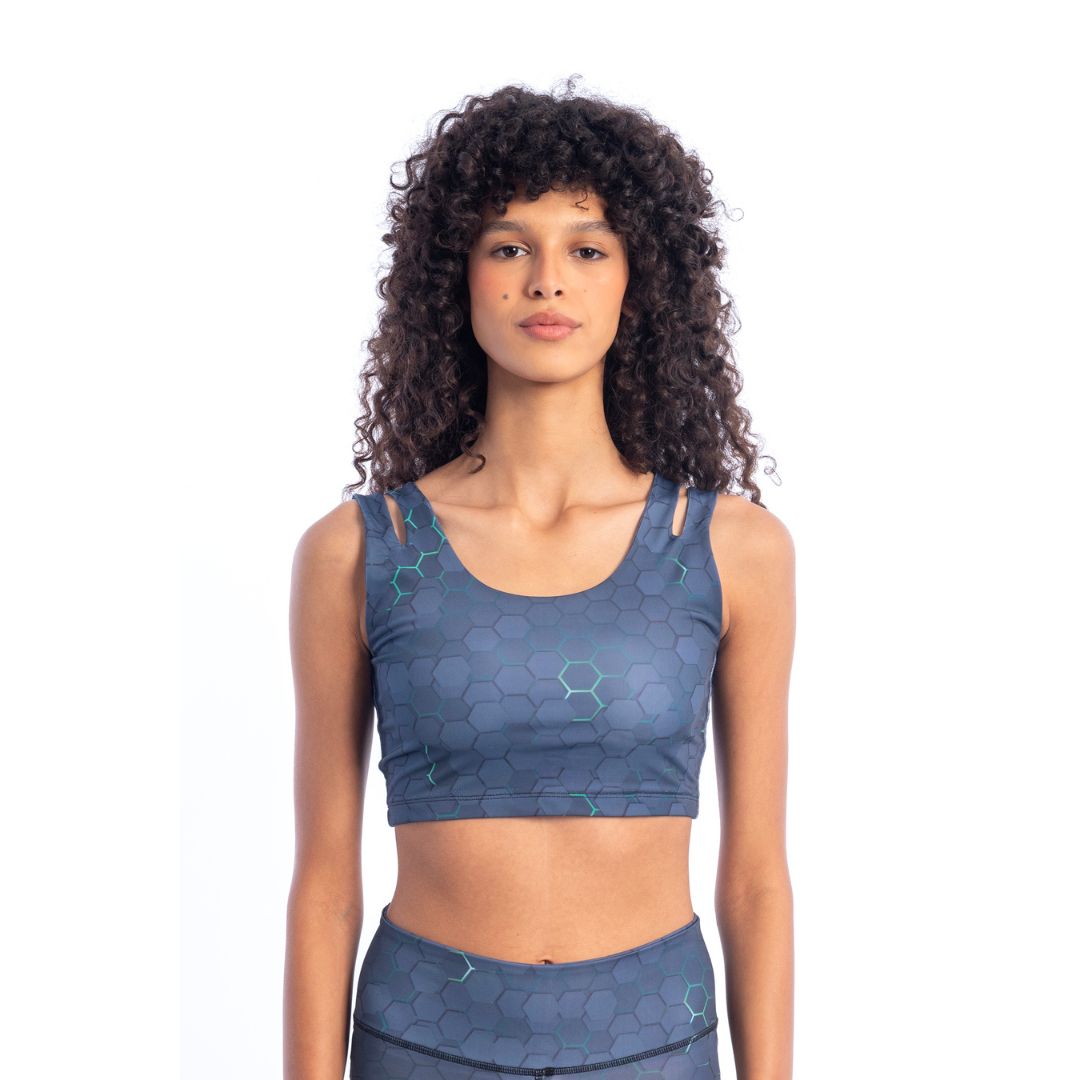 NYA Honeycomb Double Strap Sports Bra