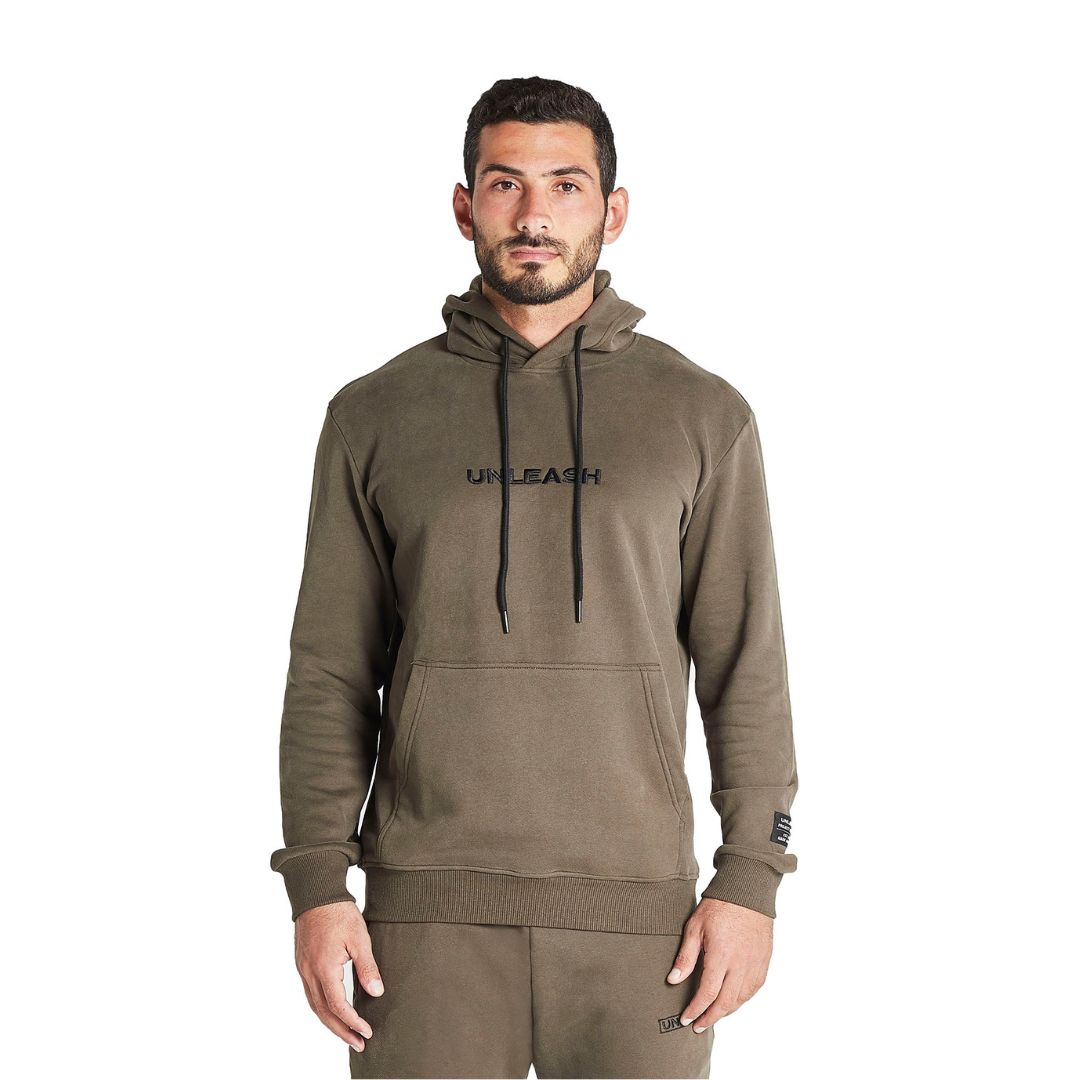 Unleash Men Scorpio Regular Hoodie - Olive