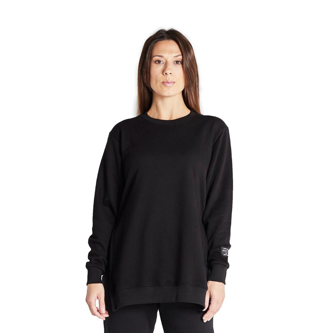Unleash Scorpio Side Slit Sweatshirt - Black
