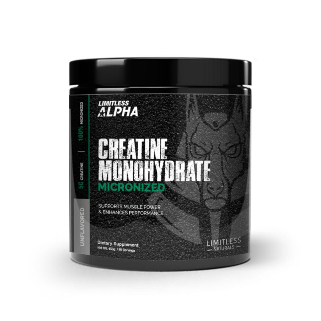 Limitless Alpha Creatine Monohydrate 90 Servings Unflavored