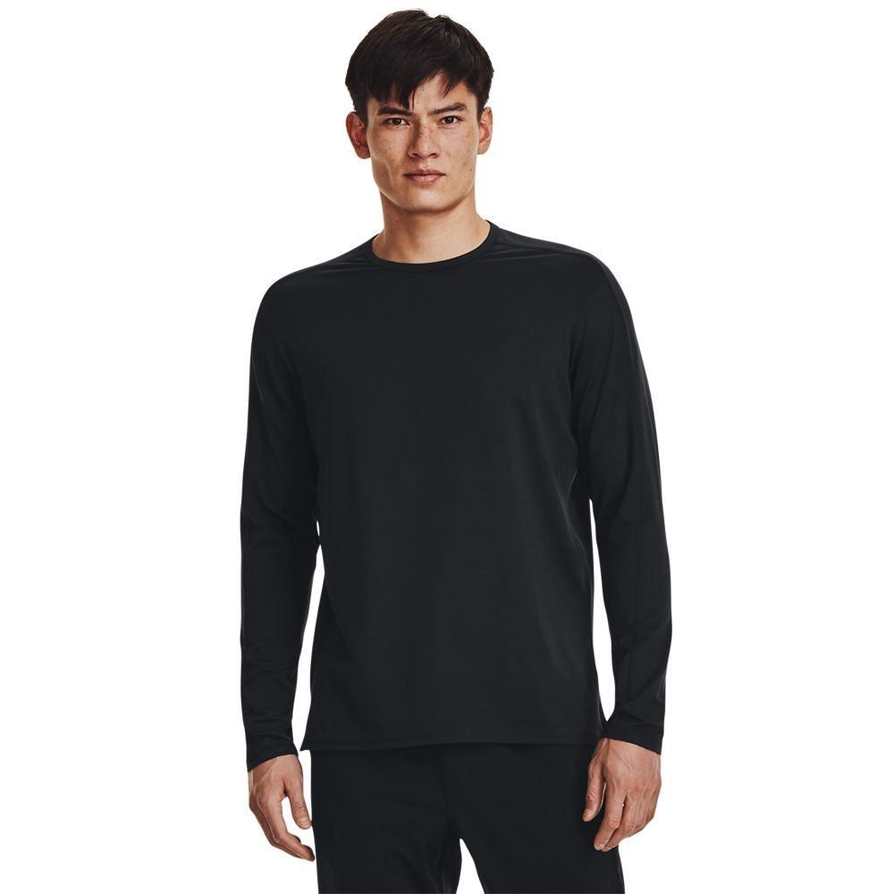 UA Meridian Men's Long Sleeve Tee - Black | Soft, Light & Versatile